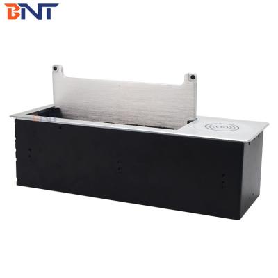 China The Silver Brushed Aluminum Alloy Panel Desktop  Flip Up Cover Data Socket BF900 for sale