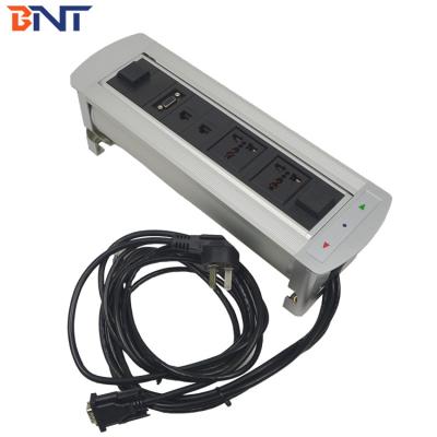 China The Silver  Aluminum Alloy Electric  Desk Flip Up Hidden Socket for sale