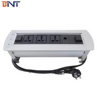 China Silver  Desktop Pop Up Multimedia Connector  With  3* Universal Power for sale