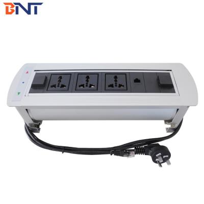 China Silver  Desktop Pop Up Multimedia Connector  With  3* Universal Power for sale