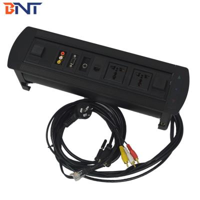 China With  1* VGA / 1*RJ45 Configuration Desk Flip Up Power Data Outlet for sale