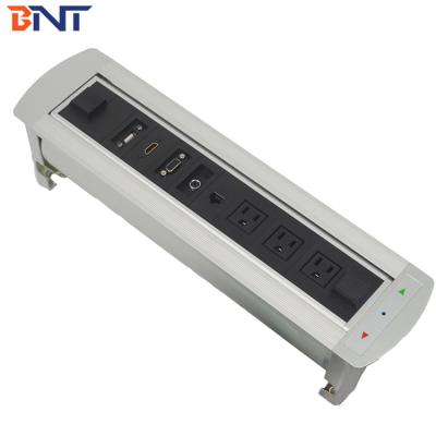 China Desk Pop Up Power Data Connector With  3* Universalniversal Plug Configuration for sale