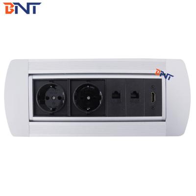 China Company Conference Table Outlet , Brushed Aluminum Alloy Pop Up Media Socket for sale