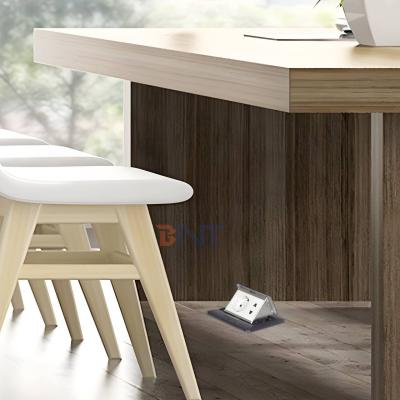 China Waterproof EU Power Ground Socket Slow Pop-up Hidden Floor Socket with Low Price for sale