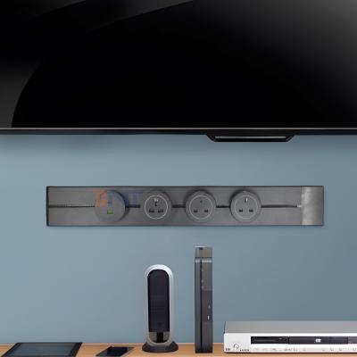 중국 새로운 스타일 편리한 벽에 장착 된 다중 소재 전력 레일 트랙 소켓 제거 가능한 전력 소켓 판매용