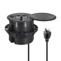 China Round Sofa Embedded Power Socket with Universal Standard Power Outlets USB A+C & HDMI & Nerwork for sale