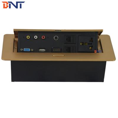 Chine Coin ovale de bruit d'or de prise en alliage de zinc de médias avec la configuration de RCA/HDMI à vendre