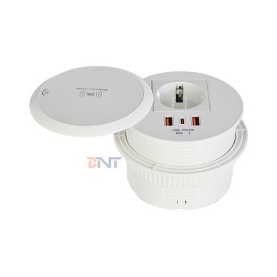 China Embedded Design Table or Sofa Power Outlet EU Standard Power Socket With 2 Type A+1 Type C Charging Ports for sale