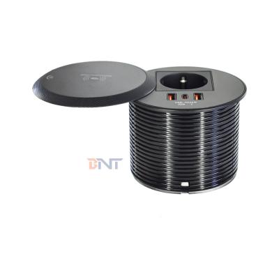 China Embedded Design Table or Sofa Power Outlet EU Standard Power Socket With 2 Type A+1 Type C Charging Ports for sale