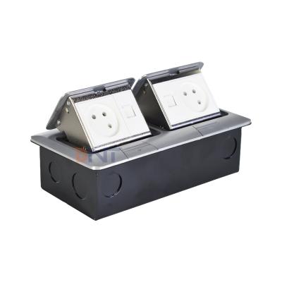 China ODM/OEM Waterproof Hidden Pop-Up Type Floor Socket Box Israel Standard 2 AC Outlets Grounding Outlets for sale