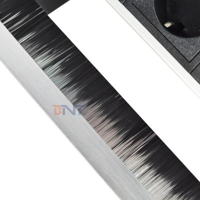 China Factory customized Desktop Brush Table Flip Cover 20W USB Socket Hidden Desktop Power Grommet for sale