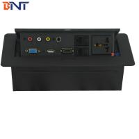 China Black Color Pop Up Socket , Square Corner Power Data Connector for sale
