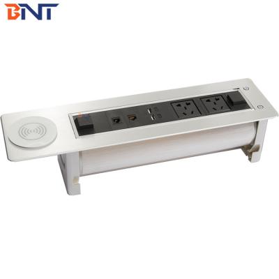 China Double Universal Power / USB Charger  2mm Surface Thickness Electric Rotating   Furniture Hidden Connector for sale