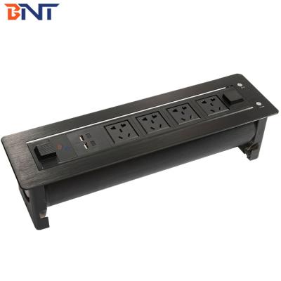 China Tabletop Flip Up Conference Table Outlet Box With Double USB Charger for sale