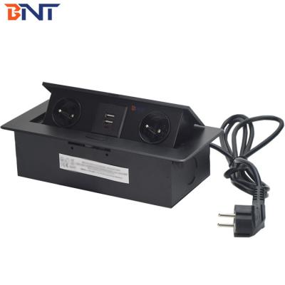 중국 USB 충전기 잭과 10A 정격 전류 검은  달걀 모양 코너 데스크탑 팝업 숨겨진 수단 판매용