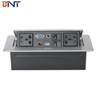 China Oval Corner 240V Rated Voltage Desktop Hidden Connector With Vedio Interface Available Customized for sale