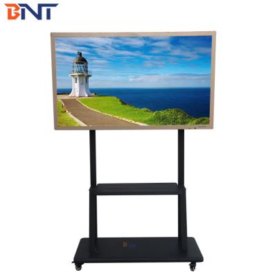 China 170CM Height Mobile TV Stand Black Color With Horizontal Design for sale