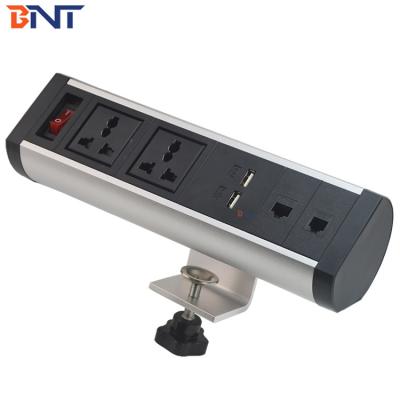 China Conference Room Table Electrical Outlets With Double Universal Power Sockets for sale