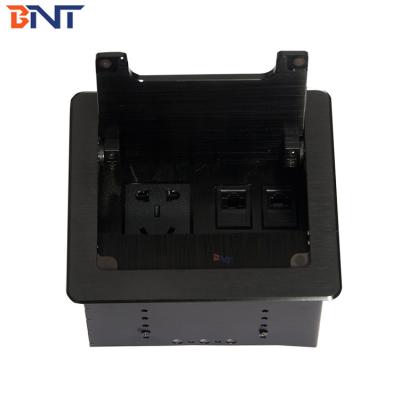 China black table flip up socket with brushed flip-open cover used in office room BF400 for sale