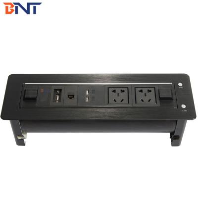 China double usb charger motorized flip up rotating socket  used in conference system EK6304 for sale