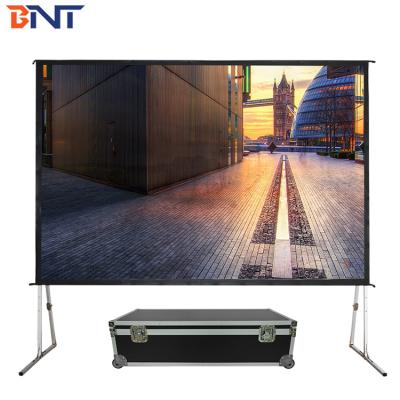 China Fast Fold Motorised Projector Screen 84 Inch With Aluminum Alloy Frame for sale