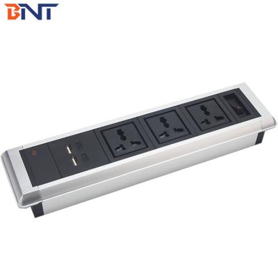 China Hidden Screws Design Desk Mounted Power Sockets For Conference Room for sale