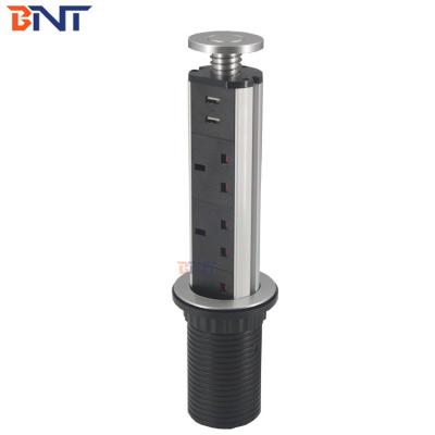 China Aluminium Alloy Shell Pop Up Counter Outlet , Kitchen Worktop Power Sockets for sale