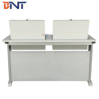 China School Flip Top Computer Desk / Double Computer Table With High Texture Surface for sale