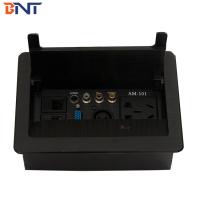 China Hidden Desk Mounted Flip Up Plug Sockets , Conference Table Multimedia Socket Box for sale