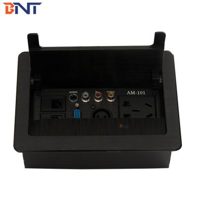 China Hidden Desk Mounted Flip Up Plug Sockets , Conference Table Multimedia Socket Box for sale