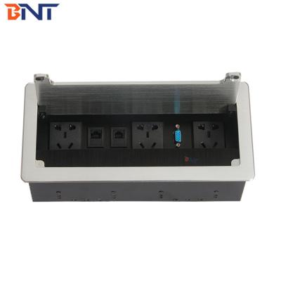 China universal power strip with clamshell brush socket for office furniture system for sale