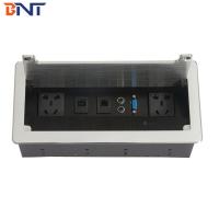 China silver tabletop flip cover brush multimedia connectivity box for sale