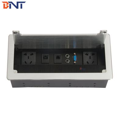 China silver tabletop flip cover brush multimedia connectivity box for sale
