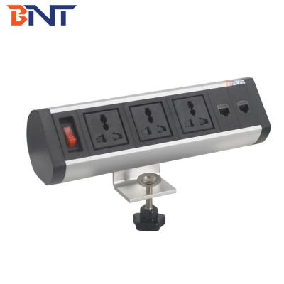 China Aluminum Alloy Clamp On Desk Multimedia Socket For Meeting Room / Training Room for sale