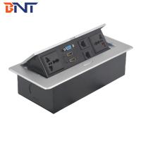 China double network interface hidden design desktop pop up media socket box BD630-6 for sale