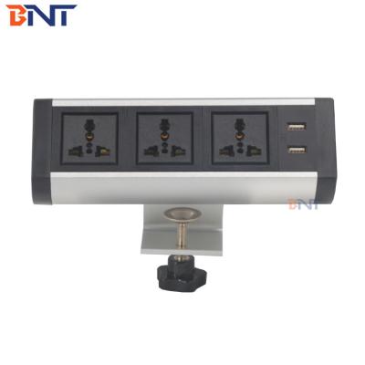 China Clamp On Desktop Power Sockets With Three Universal Power Interfaces for sale