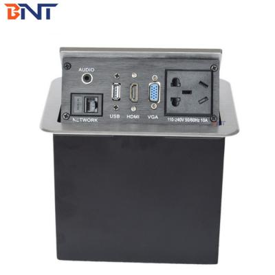 Cina La Tabella Flip Up Multimedia Jack With del nero della lega di alluminio ha arrotondato l'angolo in vendita