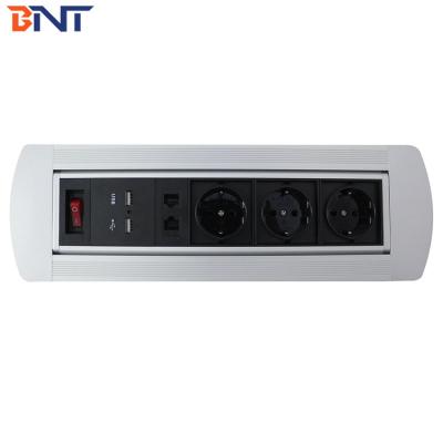 China Brushed Aluminum Alloy table hidden socekt  For  Conference Room for sale