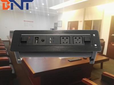 China Desktop Flip Up Multimedia Connector   180 Degree Rotating Angle RJ45 Network / HDMI Configurationon for sale