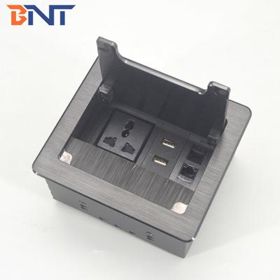China Meeting Room Soft Closing Brush Flip Up Power Outlet for sale