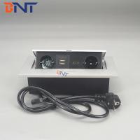 China Silver Flush Mount Multimedia Desk Hidden Socket for sale
