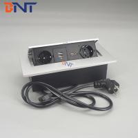 China Silver Flush Mount Multimedia Desk Hidden Socket for sale