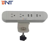 China ABS Clamp Table Multifunctional Desktop Power Outlet for sale