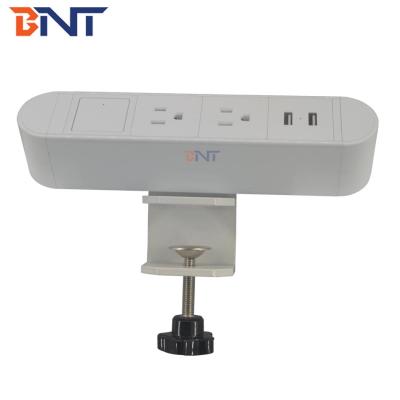 China Aluminum Alloy Clamp On Office Desktop Power Outlet for sale