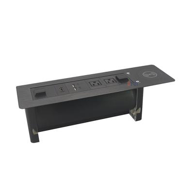 China Aluminum Alloy 240V Motorized Flip Up Power Outlet for sale