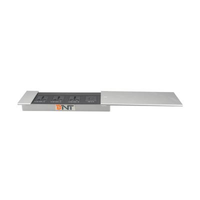 China Sliding Brush Aluminum Tabletop Power Socket For Conference Room for sale