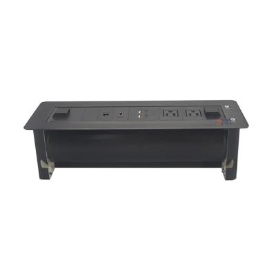 China Black 1.5m Cable Desktop Embedded Flip Up Power Outlet for sale