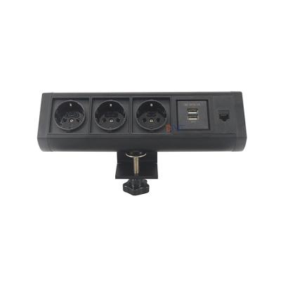China Clamp On Aluminum Usb Charger Desktop Power Outlet For Hotel for sale