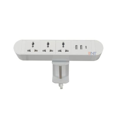 China Surge Protection Clamp Desktop Power Outlet With Usb C for sale