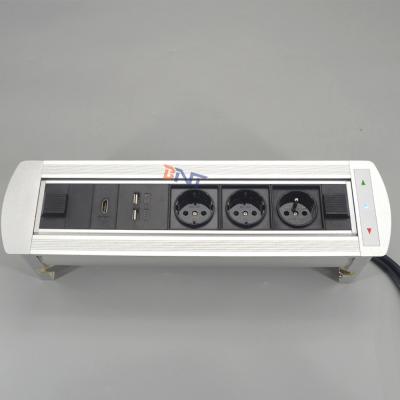 China Commercial Motorized Table Flip Up Power Outlet With USB Charger for sale